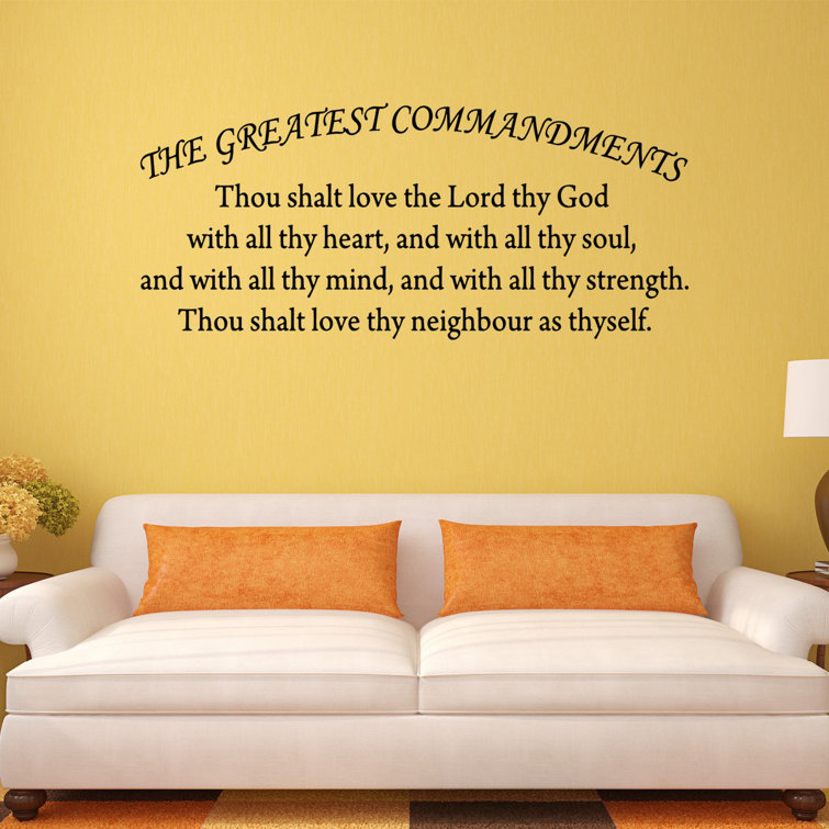 Winston Porter The Greatest Commandments Love Thy Neighbor Vinyl Wall ...