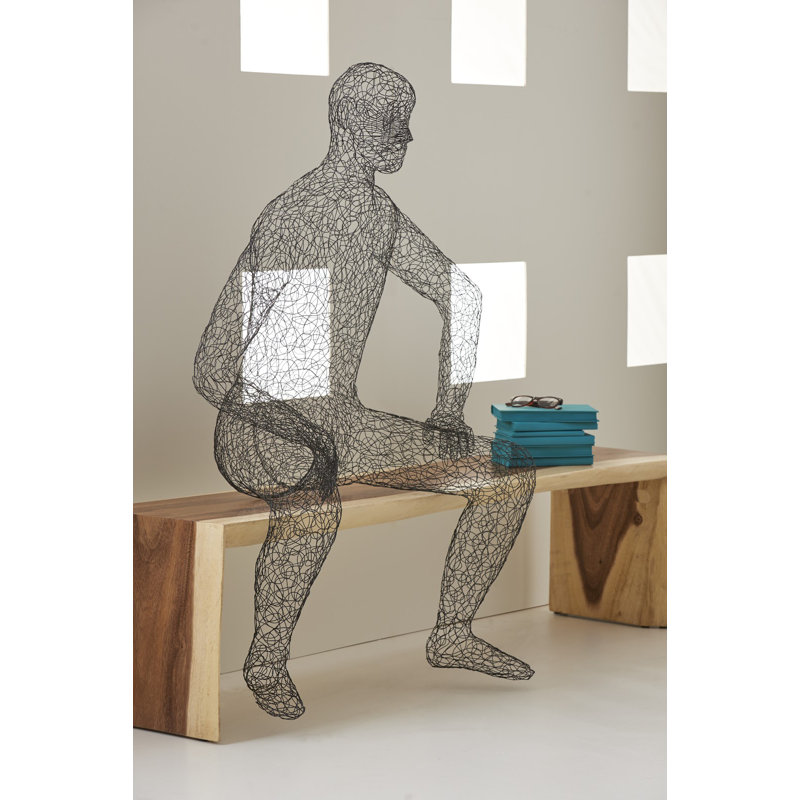 Phillips Collection Crazy Wire Lounging Male Statue | Wayfair