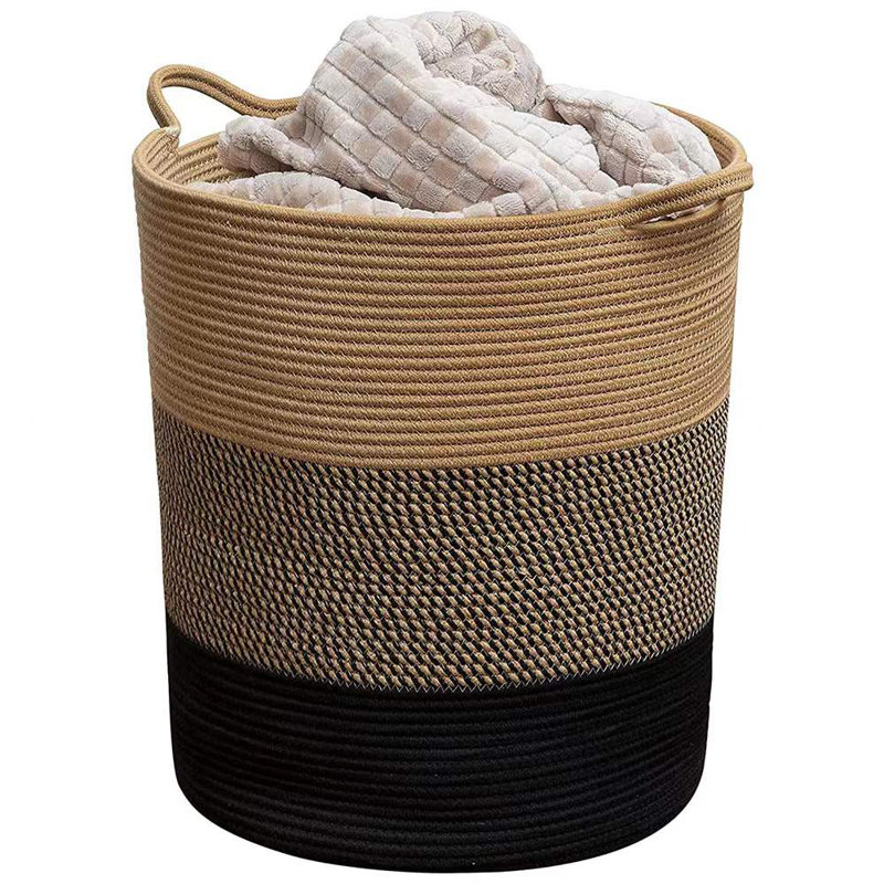 Breakwater Bay Hand-Woven Laundry Bucket | Wayfair