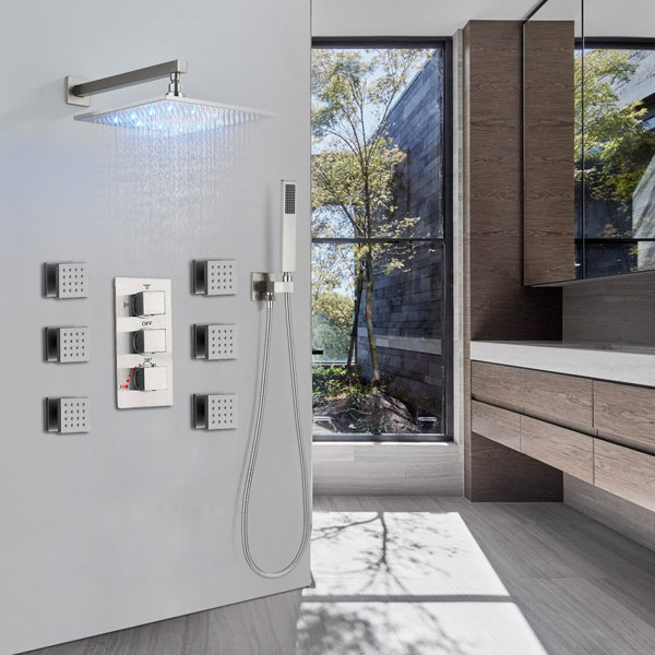 AlenArtWater Thermostatic Massage Shower System Rough-in Valve | Wayfair