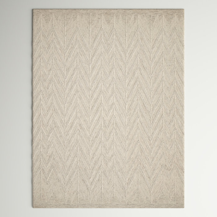 Sand & Stable Zoe Abstract Tufted Wool Gray/Ivory Area Rug & Reviews ...