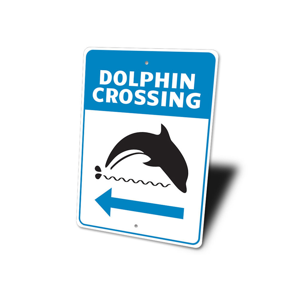 Lizton Sign Shop, Inc Dolphin Crossing Aluminum Sign | Wayfair