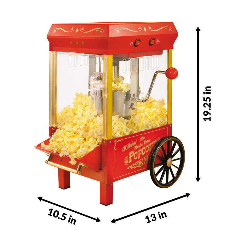 Nostalgia Electrics 2.5 oz Kettle Popcorn Machine with Cart | Wayfair