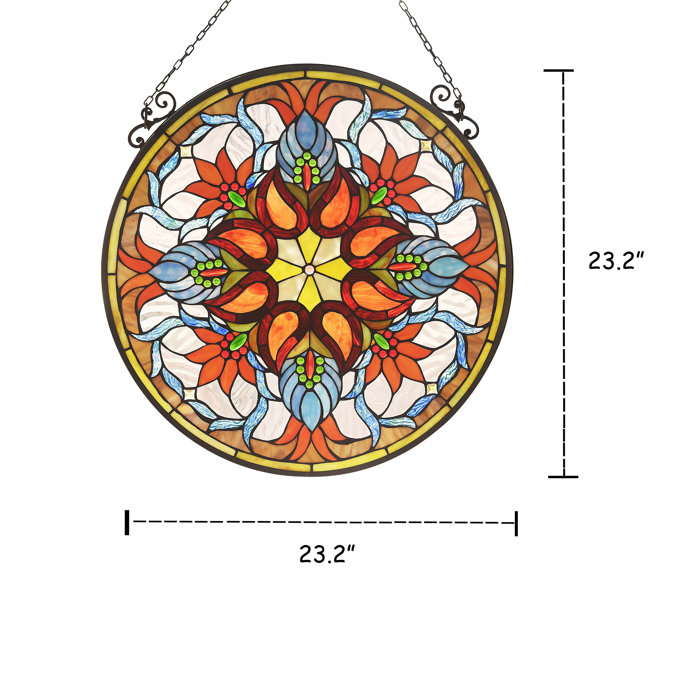 Astoria Grand Tiffany Glass Window Panel | Wayfair