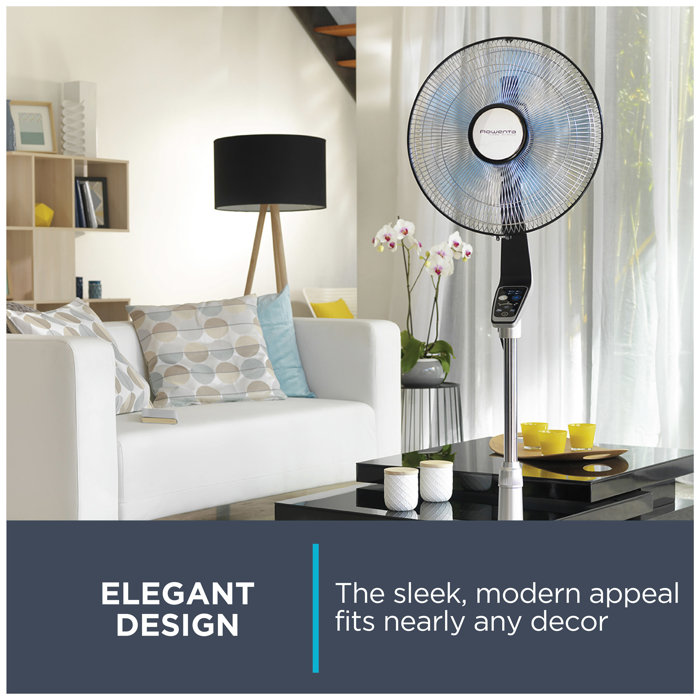 Rowenta Turbo Silence Extreme Stand Fan With 5 Speeds, Oscillating ...