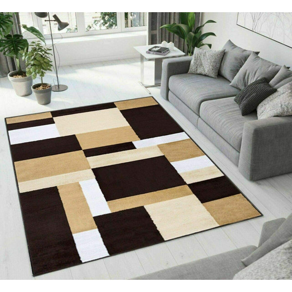 Metro Lane Amalin Brown/Beige/Black Rug | Wayfair.co.uk