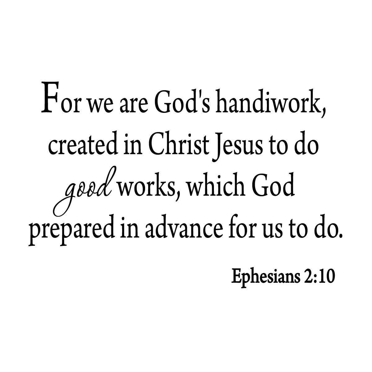 Winston Porter Colindas For We are God's Handiwork, Created in Christ ...