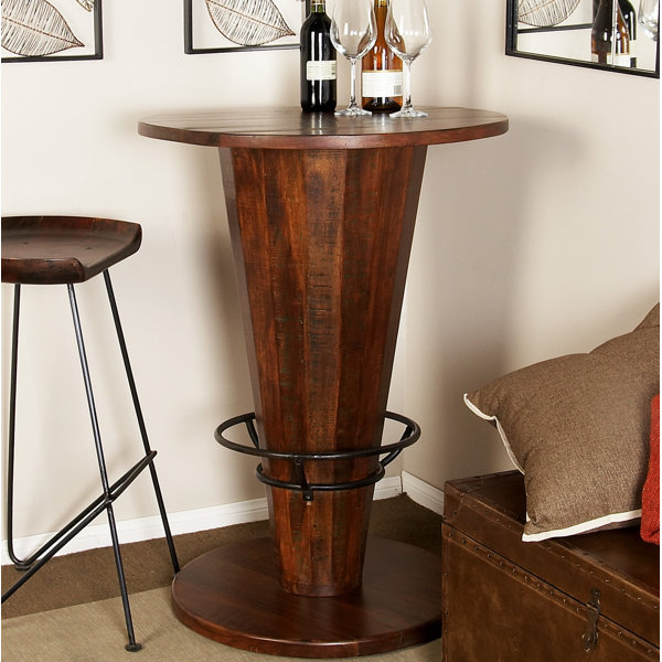 Foundry Select Dimatteo Round Solid Wood Pub Table & Reviews | Wayfair