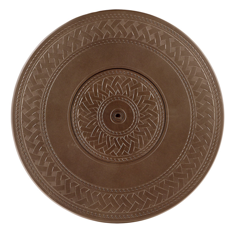 Lark Manor Delrick Round 34 In. X 34 In. Aluminum Propane Fire Pit ...