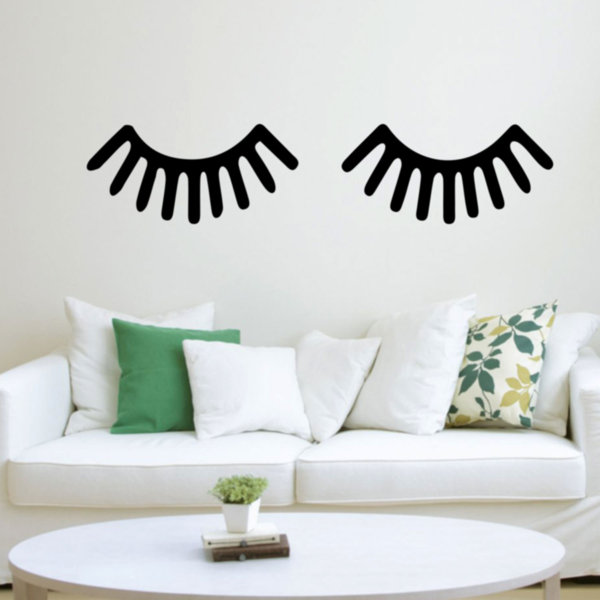Trinx Sleeping Eye Wall Decal | Wayfair