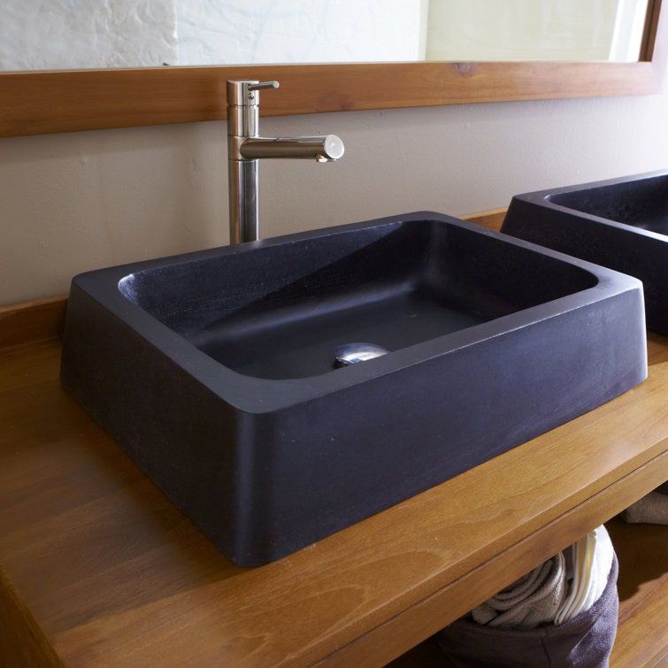 Tikamoon 4200Mm Black Rectangular Countertop Basin Bathroom Sink ...