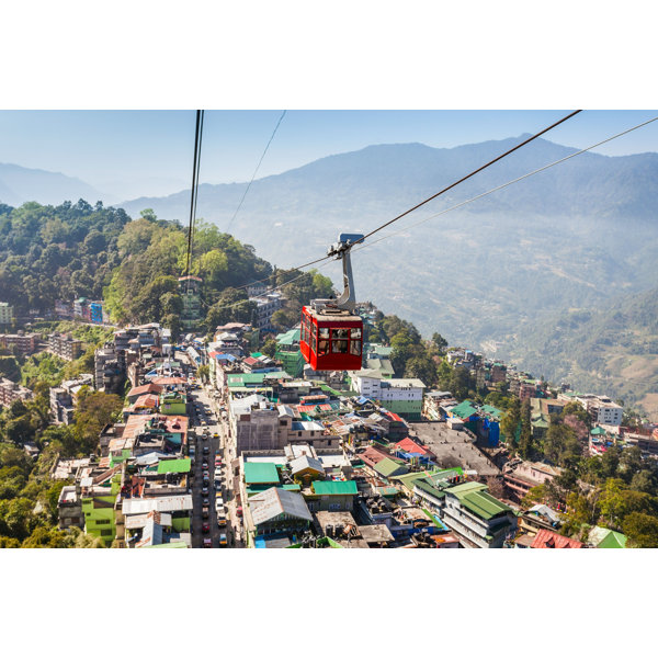 Ebern Designs Gangtok Ropeway, India - Wrapped Canvas Photograph | Wayfair