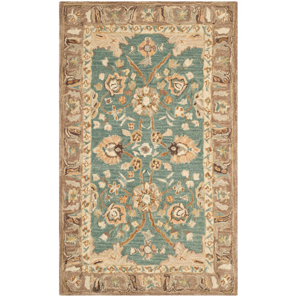 Charlton Home® Tingley Handmade Wool Gold Rug & Reviews | Wayfair