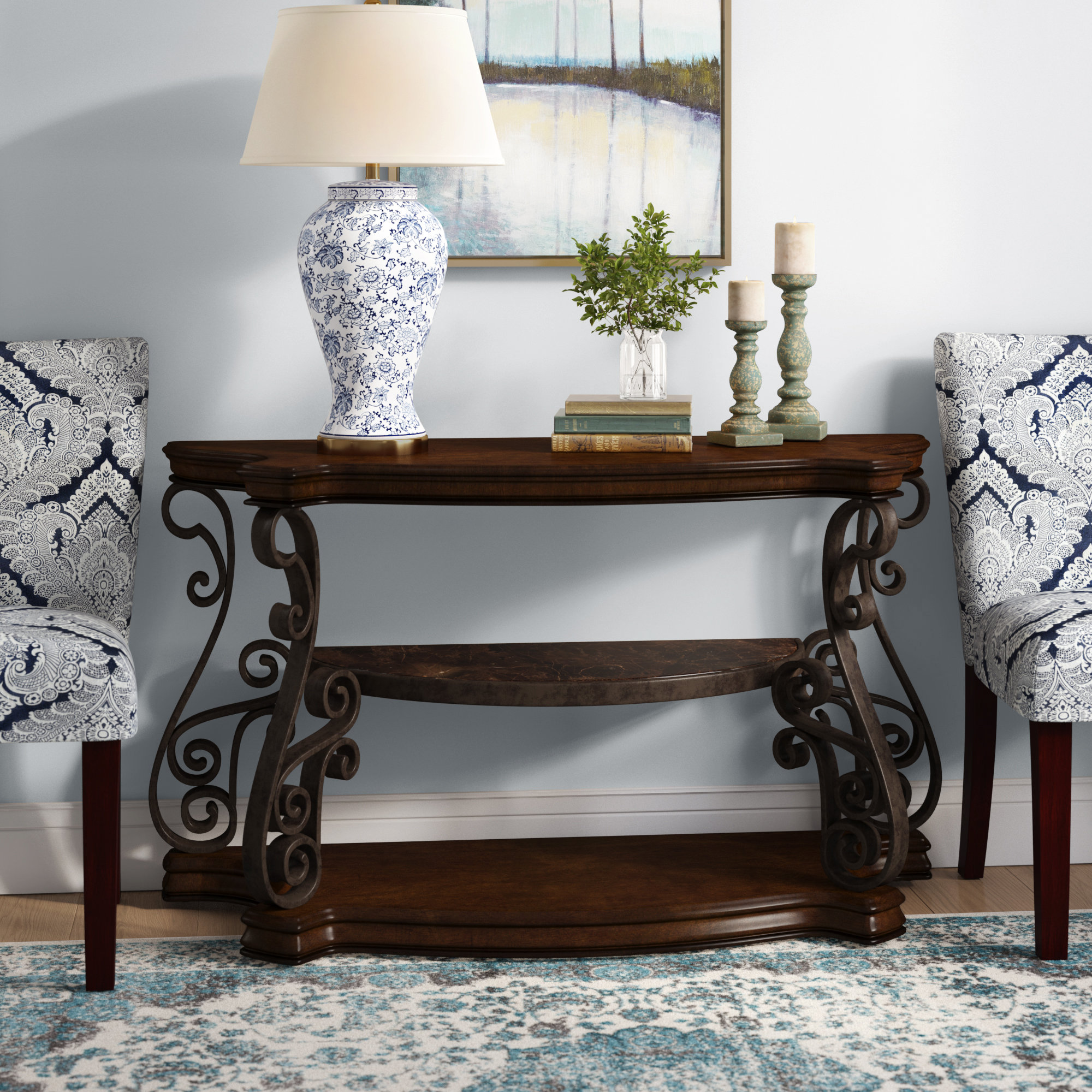 Lark Manor Elysian 53.75'' Console Table & Reviews | Wayfair