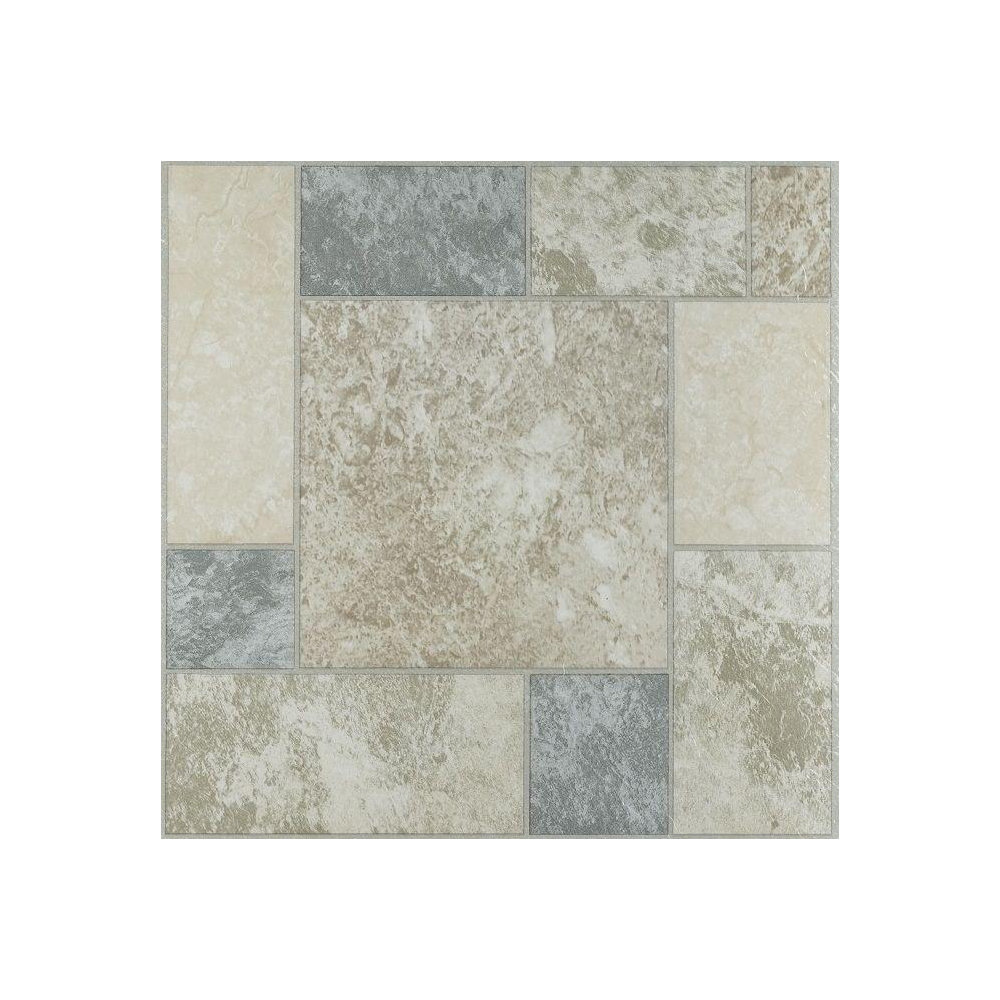 WovenTrends Marble Blocks Self Adhesive 12" x 12" x 1.2mm Vinyl Tile ...