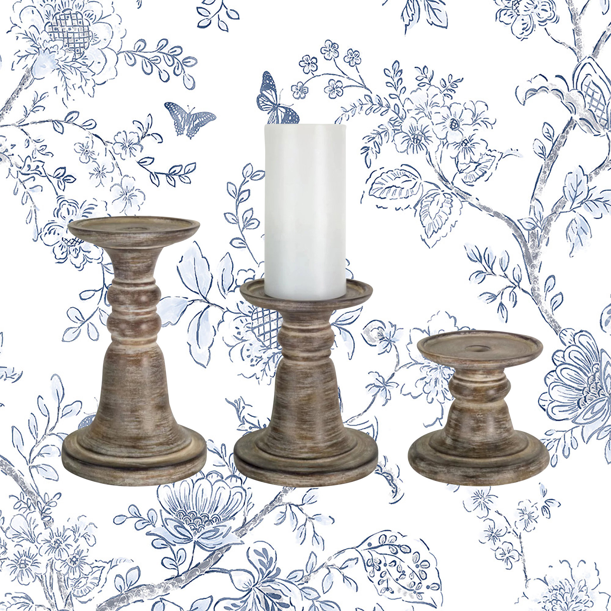 Kelly Clarkson Home Stone Powder/Resin Tabletop Candlestick | Wayfair