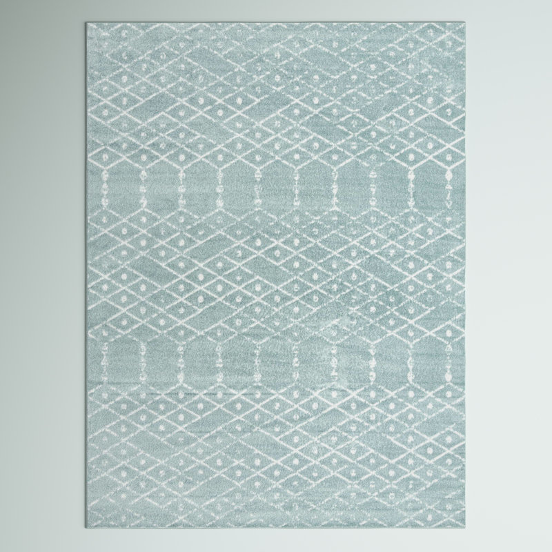 Steelside™ Sierra Performance Aqua Rug & Reviews | Wayfair