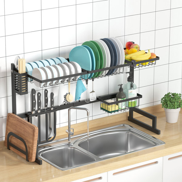 UNHO Stainless Steel Adjustable Dish Rack | Wayfair