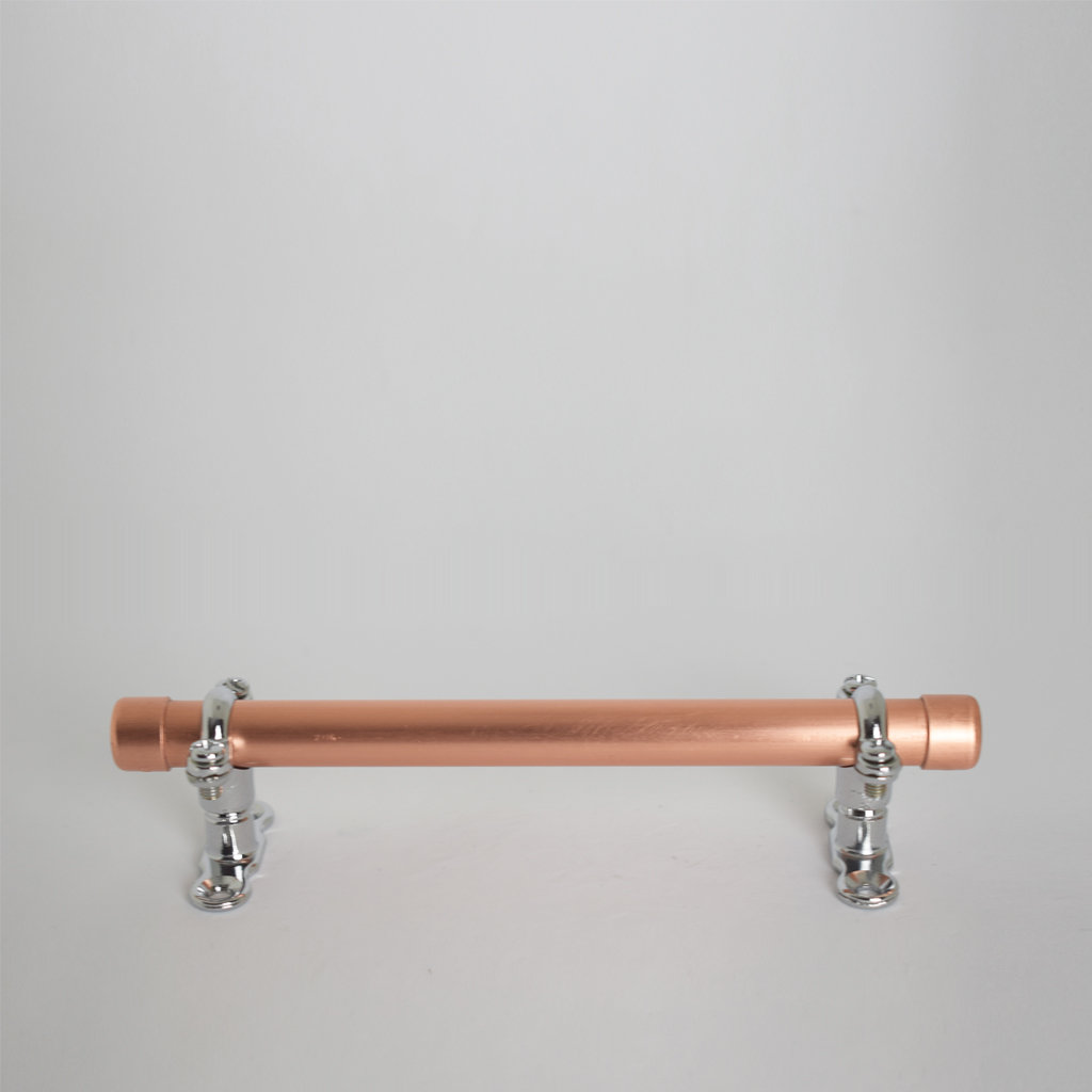 Proper Copper Design Copper Handle With Chrome Brackets | Wayfair.co.uk