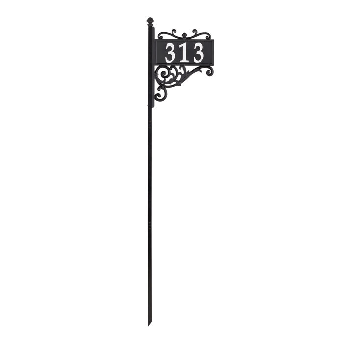Whitehall Products Nite Bright Acanthus Reflective Lawn Address Sign ...