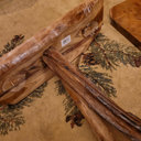 Loon Peak® Dunand Brown Teak Wood Small Live Edge Tree Trunk Console ...