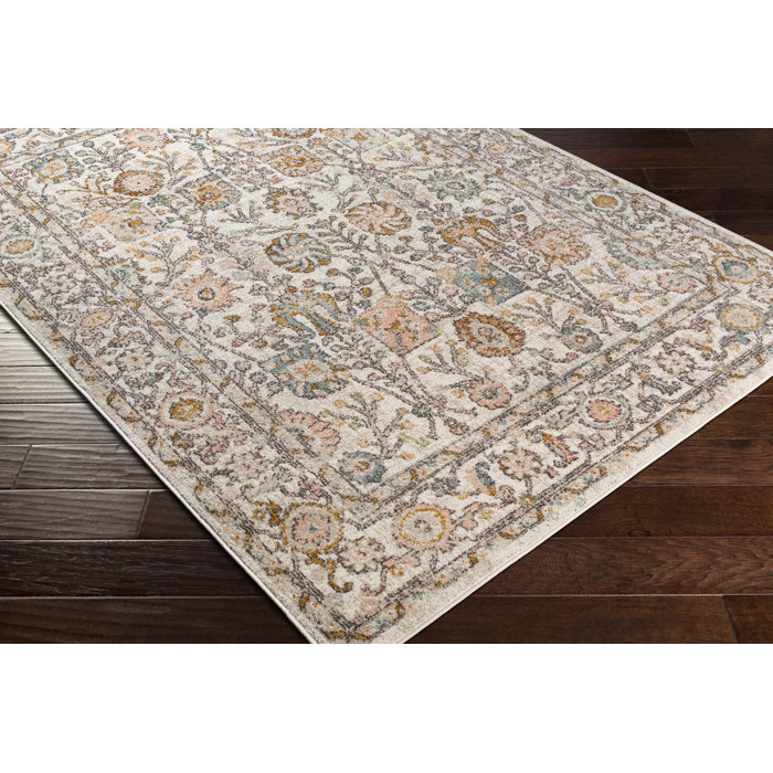 Langley Street Evgenia Performance Teal/Brown Rug & Reviews | Wayfair