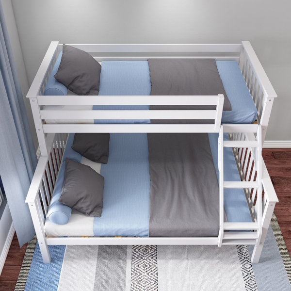 Harriet Bee Evyan Twin XL Over Queen Solid Wood Standard Bunk Bed by ...