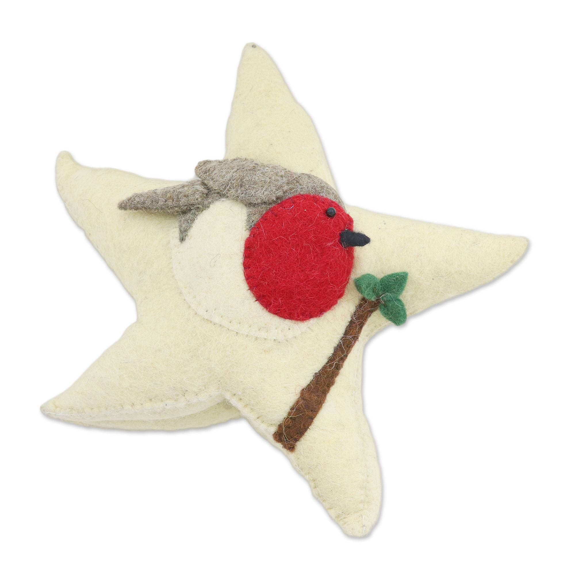 The Holiday Aisle® Robin Star Wool Felt Tree Topper | Wayfair