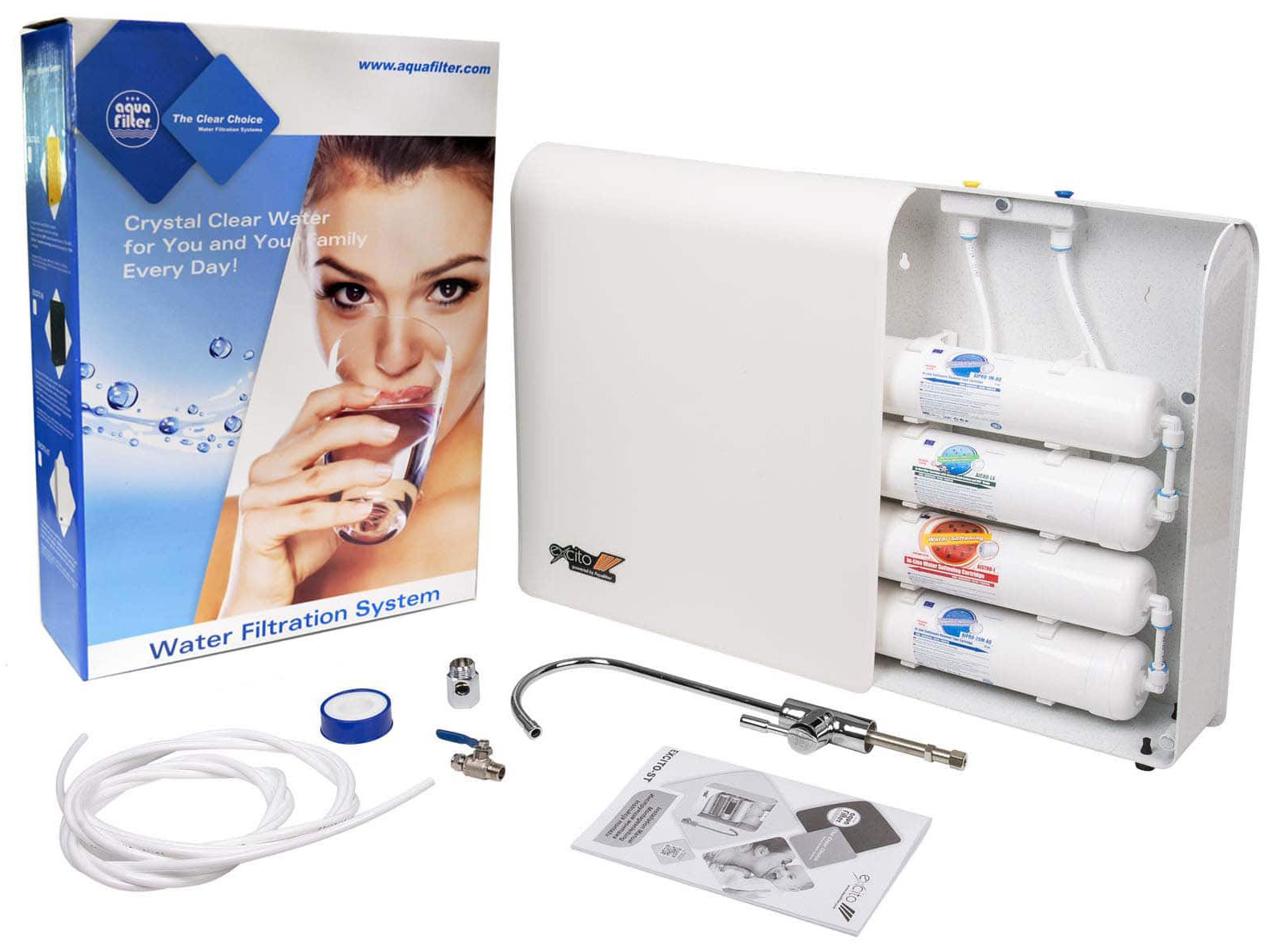 Aquafilter Multi-Stage Basic Water Filtration System Whole Filter Set ...