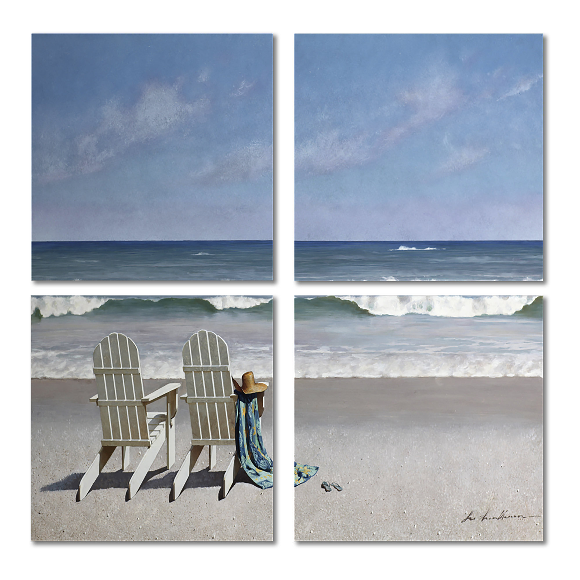 Rosecliff Heights Tide Watching - 4 Piece Wrapped Canvas Photograph ...