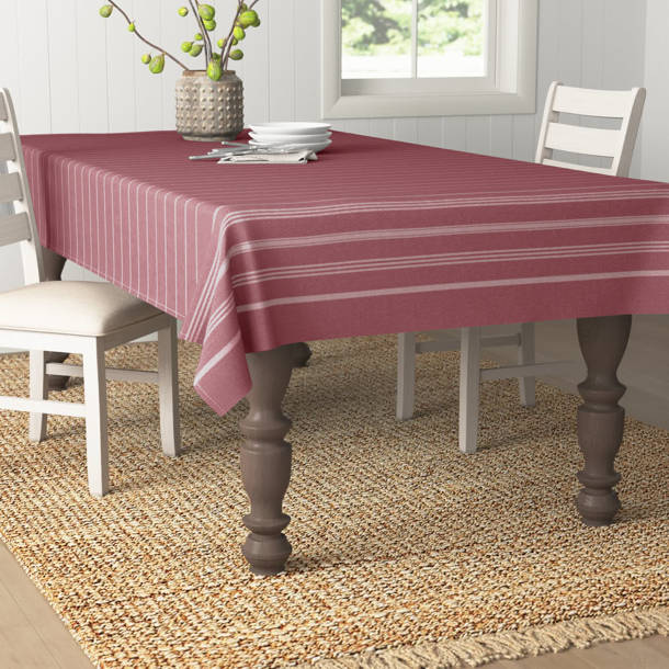 Beachcrest Home Peachey Striped Cotton Tablecloth & Reviews | Wayfair