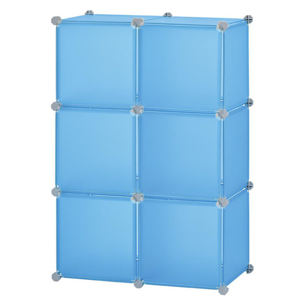 Hampton & Stewart 98Cm H x 66.5Cm W Plastic Cube Bookcase | Wayfair.co.uk