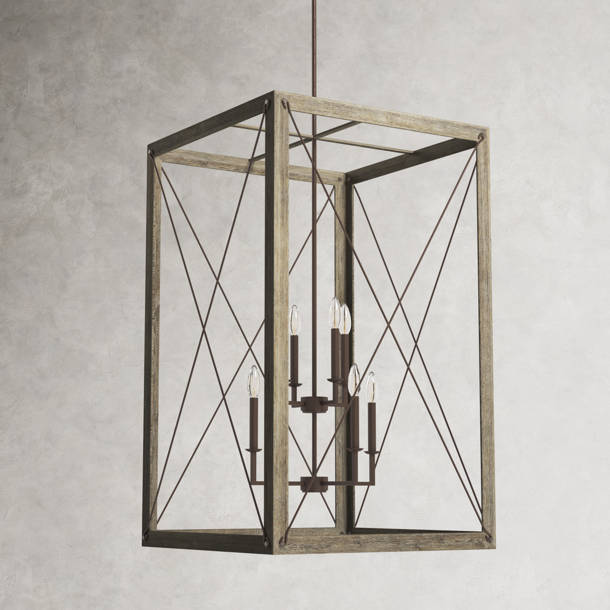 Birch Lane™ Shandy 6 - Light Geometric Chandelier | Wayfair