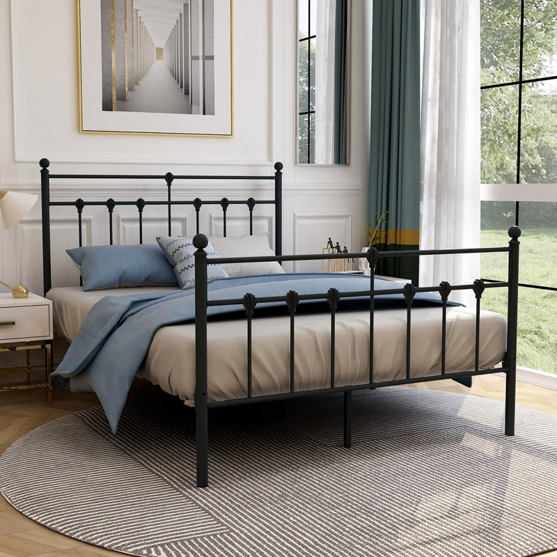 Red Barrel Studio® Rollegem Metal Bed & Reviews | Wayfair