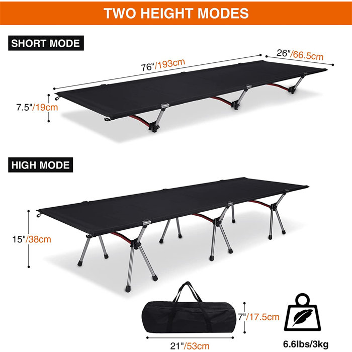 Redcamp Ultralight Camping Cot | Wayfair