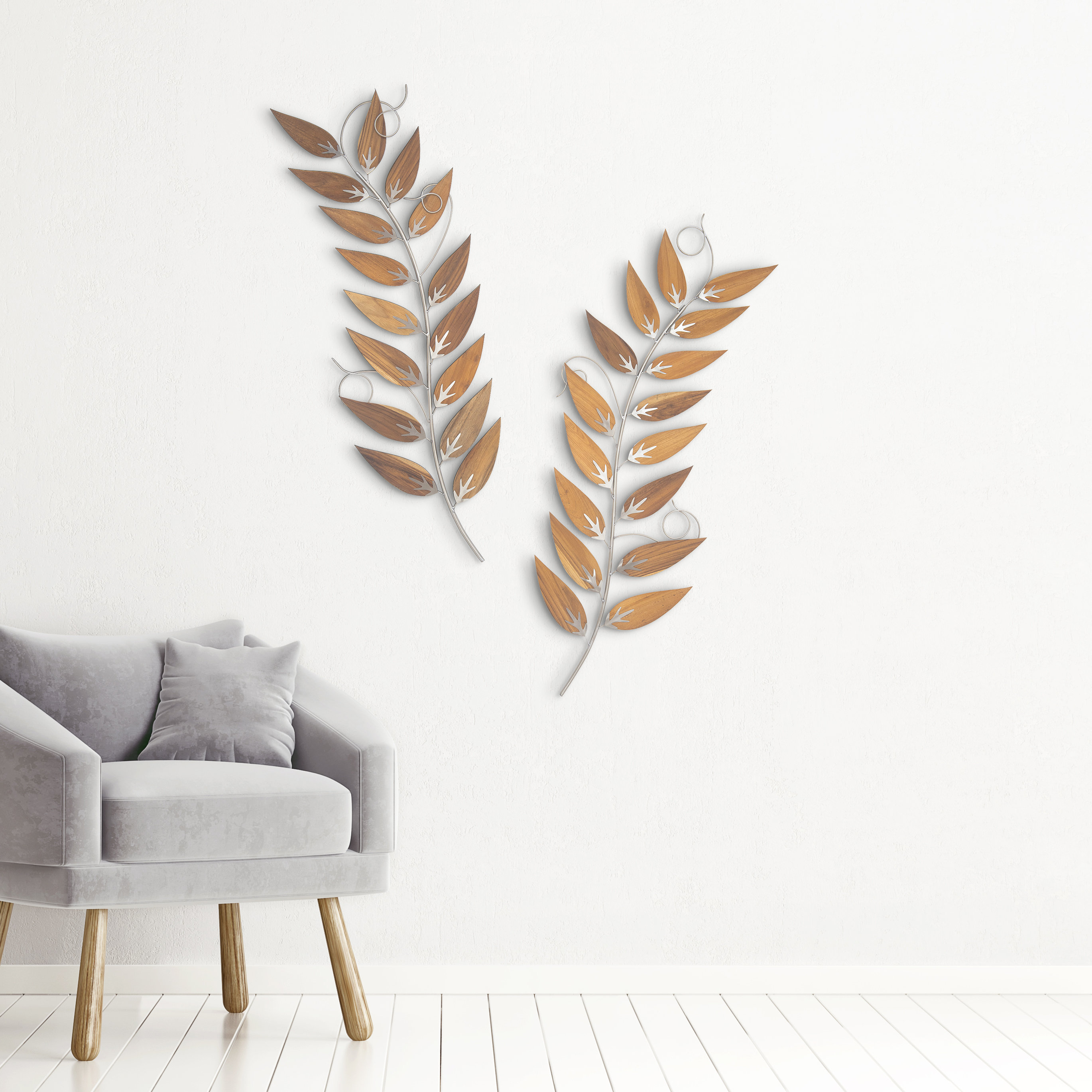 Copper Art 2 Piece Elegant Vine Wall Décor Set | Wayfair