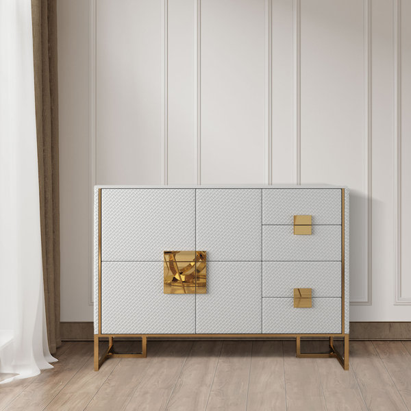 Everly Quinn Northern Europe Modern Light Luxury Dining Side Cabinet ...