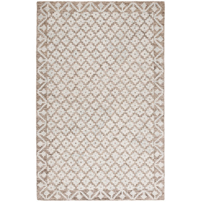 Birch Lane™ Heath Handmade Tufted Beige/White Rug | Wayfair