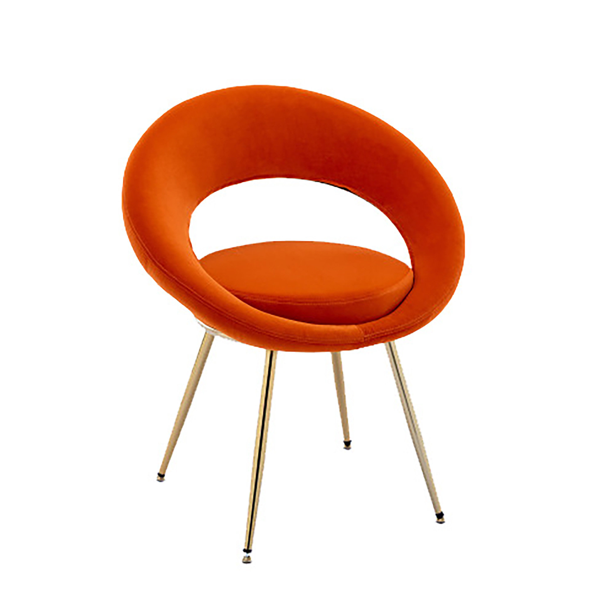 Mercer41 Premium Velvet Modern Accent/Conversation Lounge Chair With ...