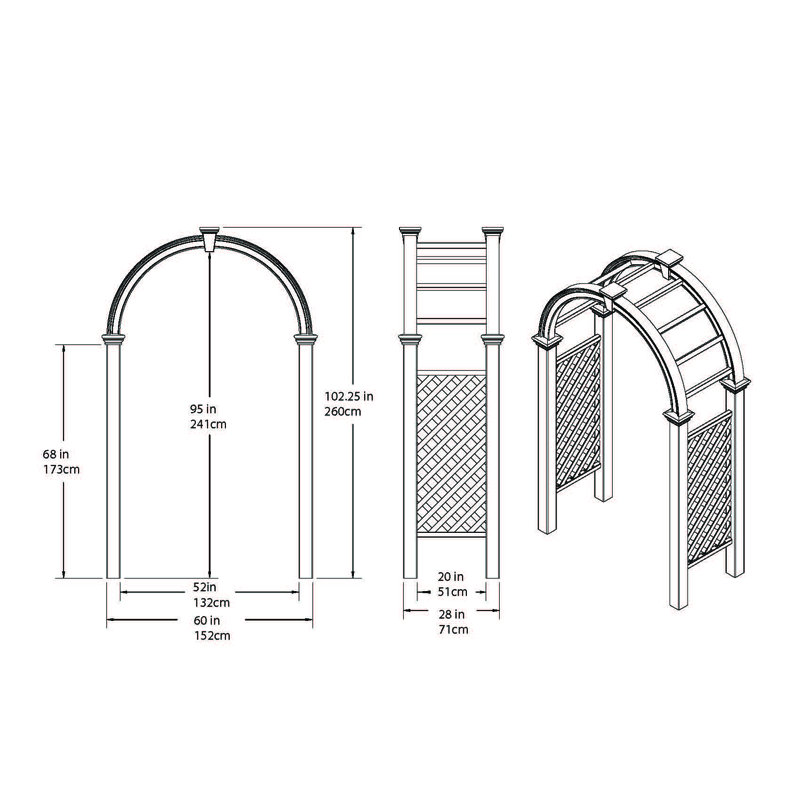 Vita Nantucket Legacy Vinyl Arbor & Reviews | Wayfair