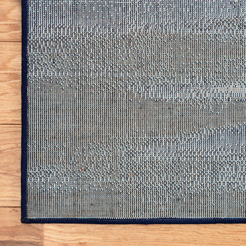 Wrought Studio Sidney Performance Navy Blue Rug & Reviews | Wayfair