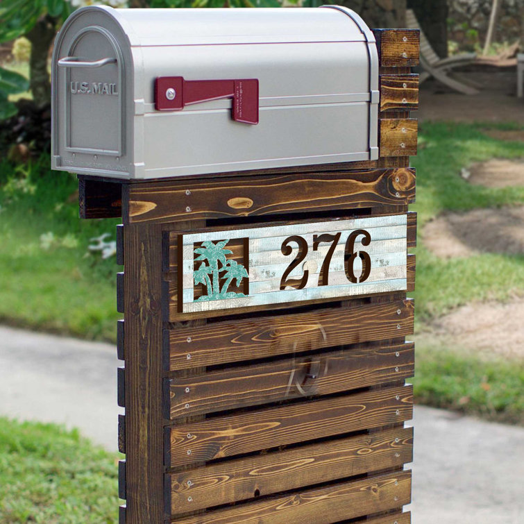 aMonogramArtUnlimited Palm Trees 1-Line Address Sign | Wayfair