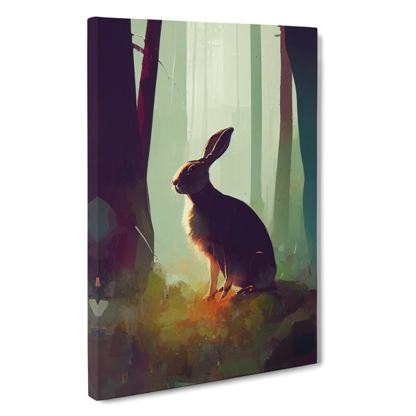 Brambly Cottage XC1022-2402X Hare In The Forest - Wrapped Canvas ...