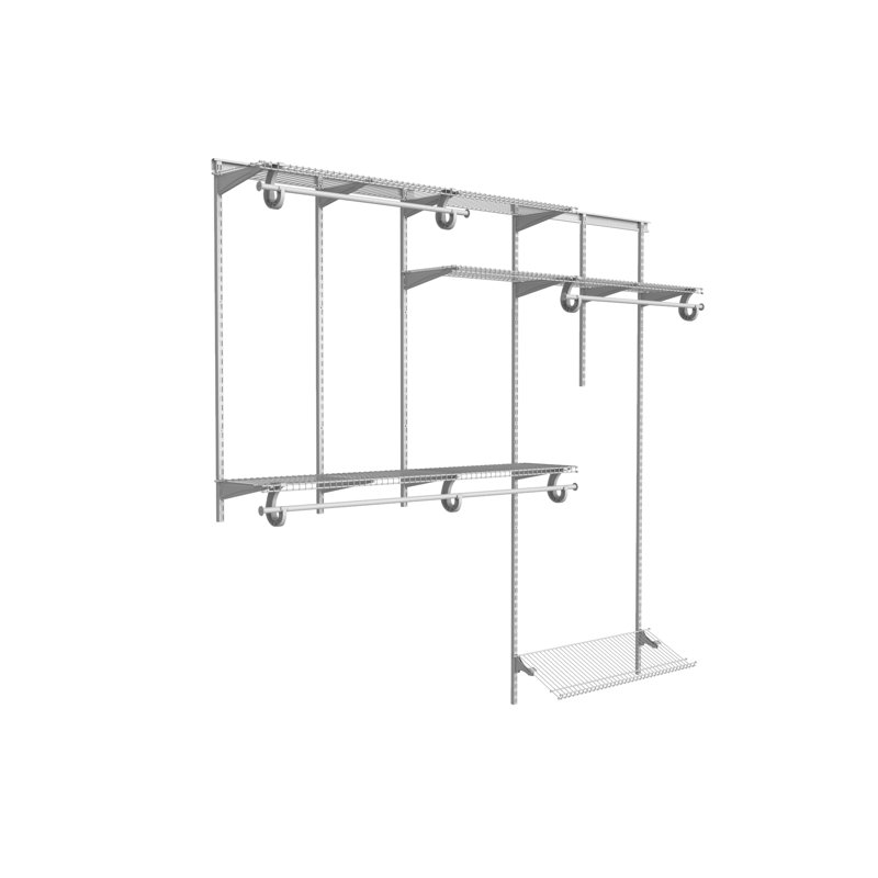 ClosetMaid ShelfTrack 60" W - 96" W Closet System Starter Kit & Reviews ...