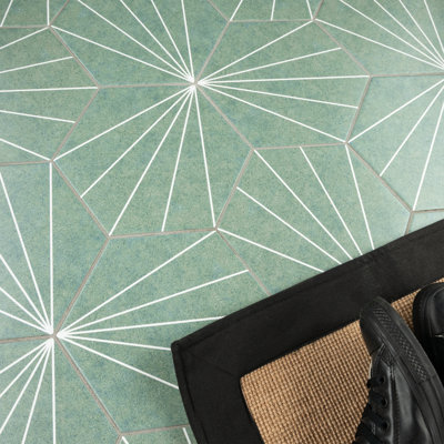 Merola Tile Aster 9" x 10" Porcelain Patterned Wall & Floor Tile ...