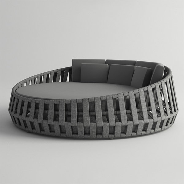 Hokku Designs Cainon 66.3'' Wide Outdoor Wicker Patio Daybed with ...