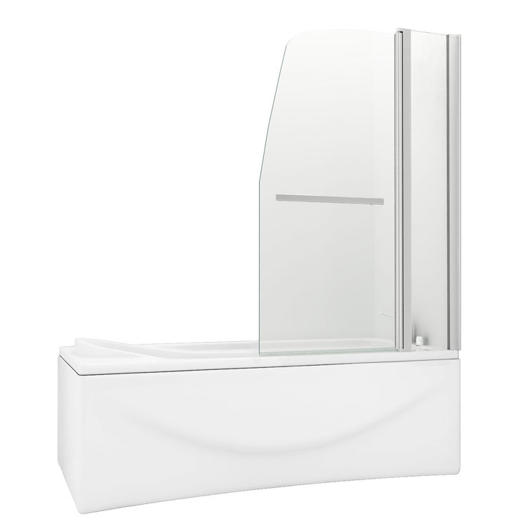 Belfry Bathroom Lily Curved Glass Pivot Bath Screen | Wayfair.co.uk