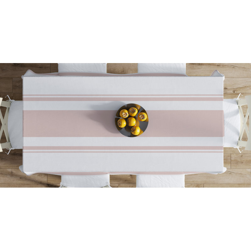 August Grove® Admer Rectangular Striped Polyester Tablecloth | Wayfair