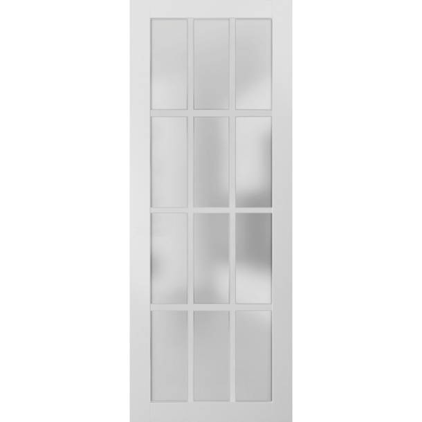SARTODOORS Felicia Frosted Glass French Black Doors - Wayfair Canada