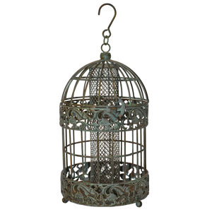 Fleur De Lis Living Hartzell Squirrel Proof Caged Hopper Bird Feeder ...